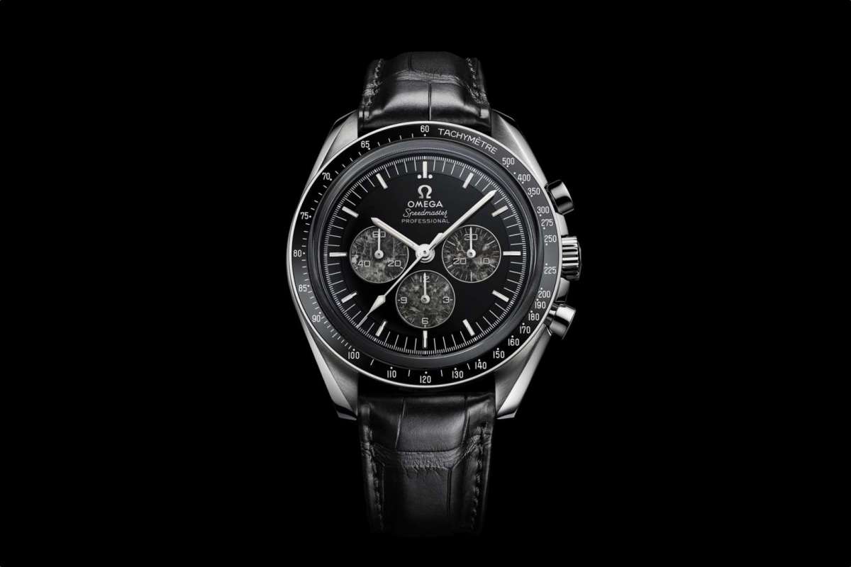 The Omega Speedmaster Moonwatch 321 Platinum has actual moon meteorite ...