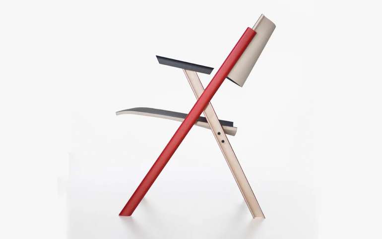 The Cross Easy Chair uses linoleum and veneers, but still looks luxe ...