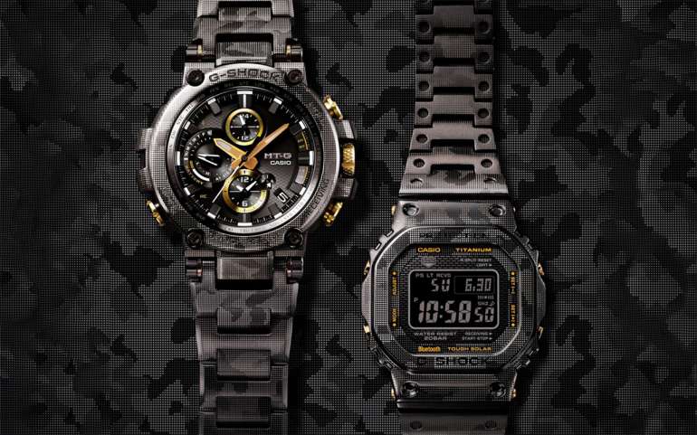 G-SHOCK Camouflage Print All Metal Watches with Connected Capabilities ...