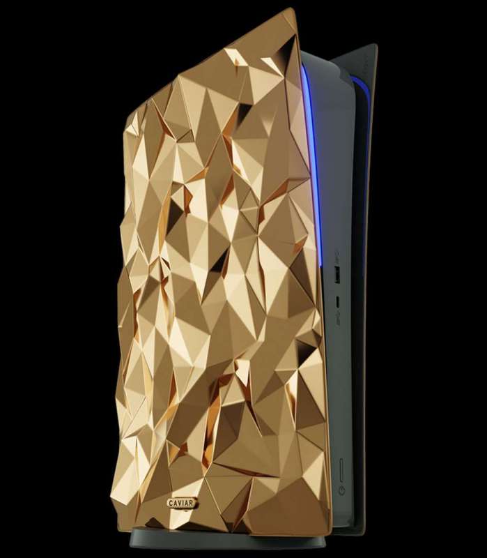 Swanky Caviar Golden Rock PlayStation 5 is covered in gold - Daily Luxury