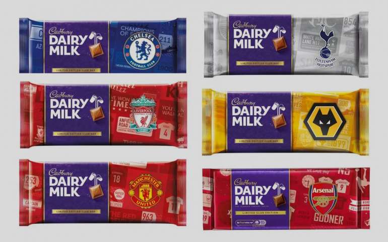 Cadbury chocolate bars packaged in EPL club colors now available ...