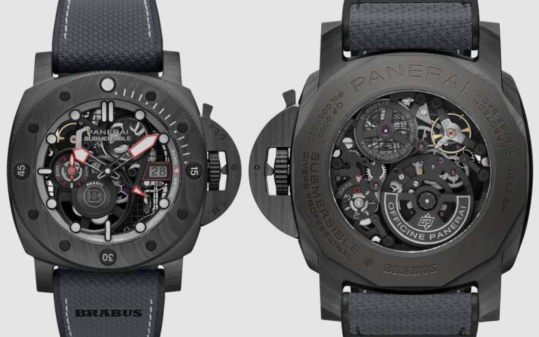 Limited edition Panerai Submersible S BRABUS Black Ops Edition watch ...